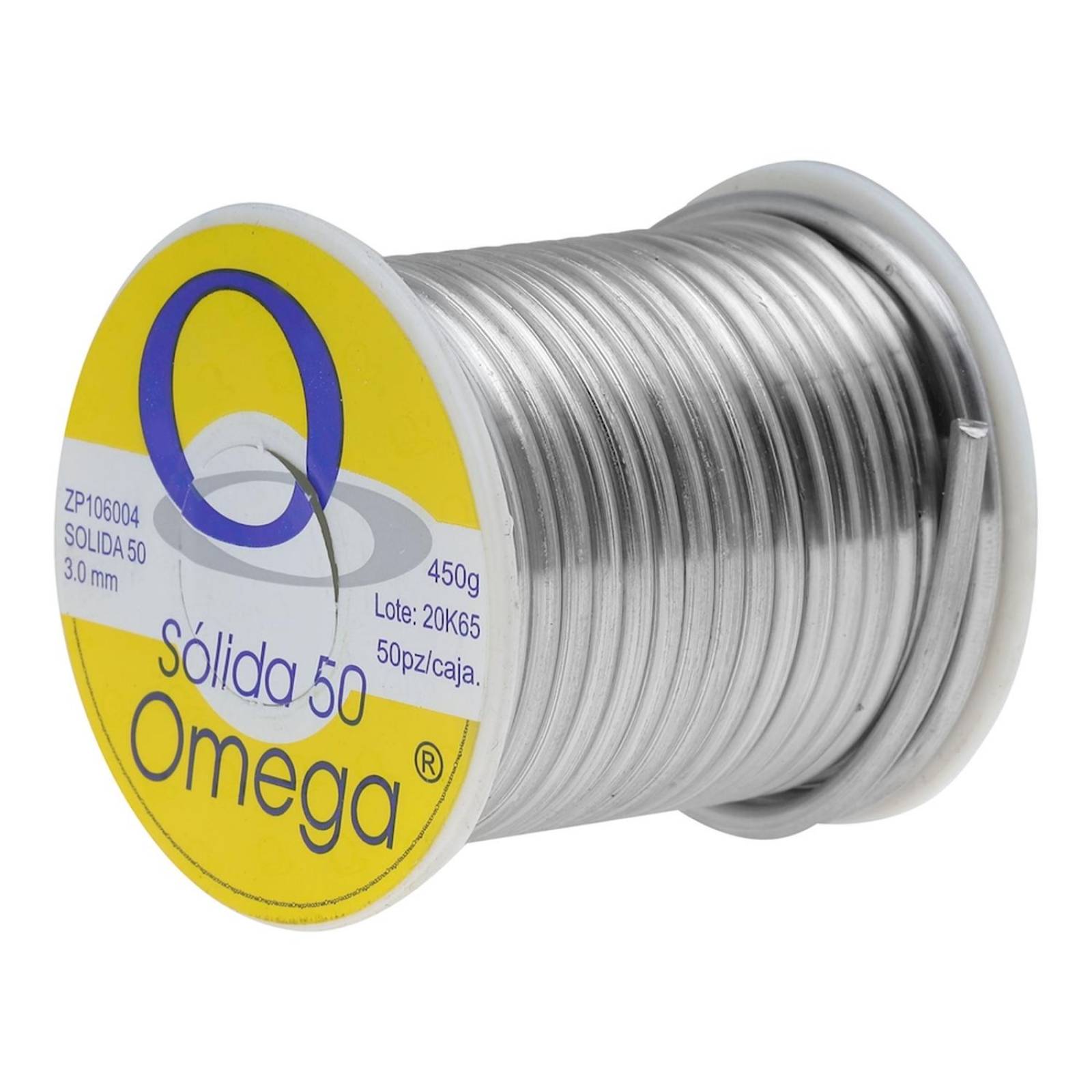 Soldadura sólida de 450 g 50/50 3 mm plata omega