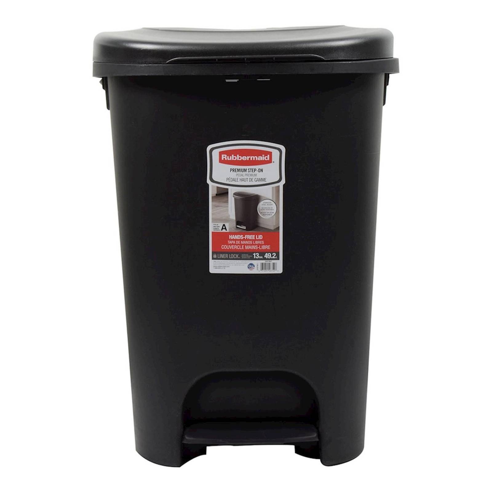 Contendor con pedal de 49.2 l negro