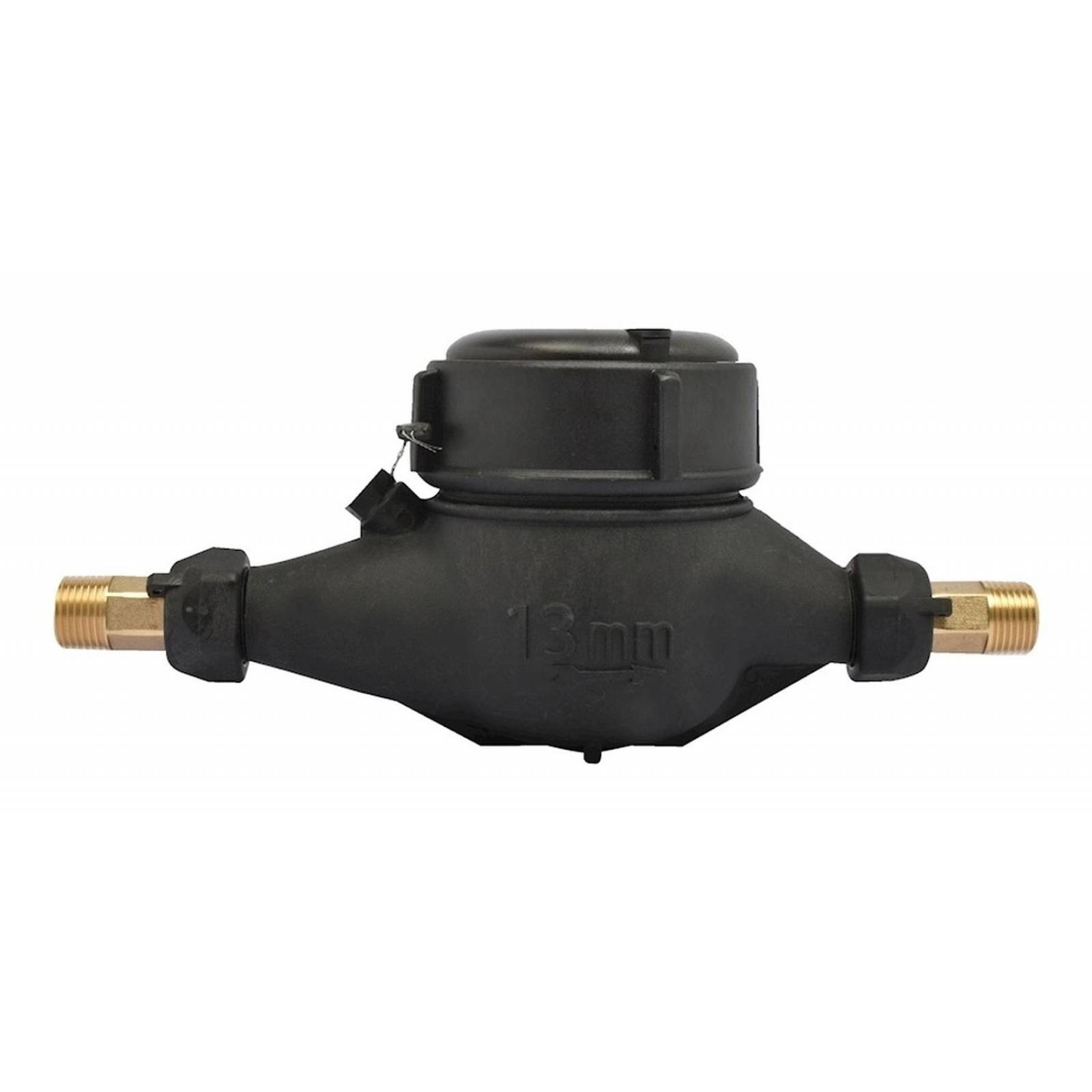 Medidor Para Agua 1/2 Negro Alfa