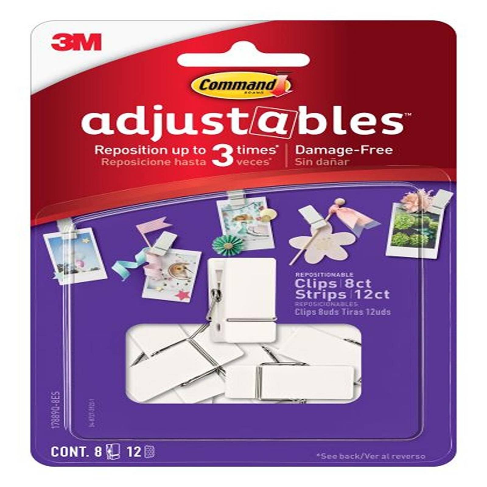 Command clips de fotos reposicionables, 8 pzas
