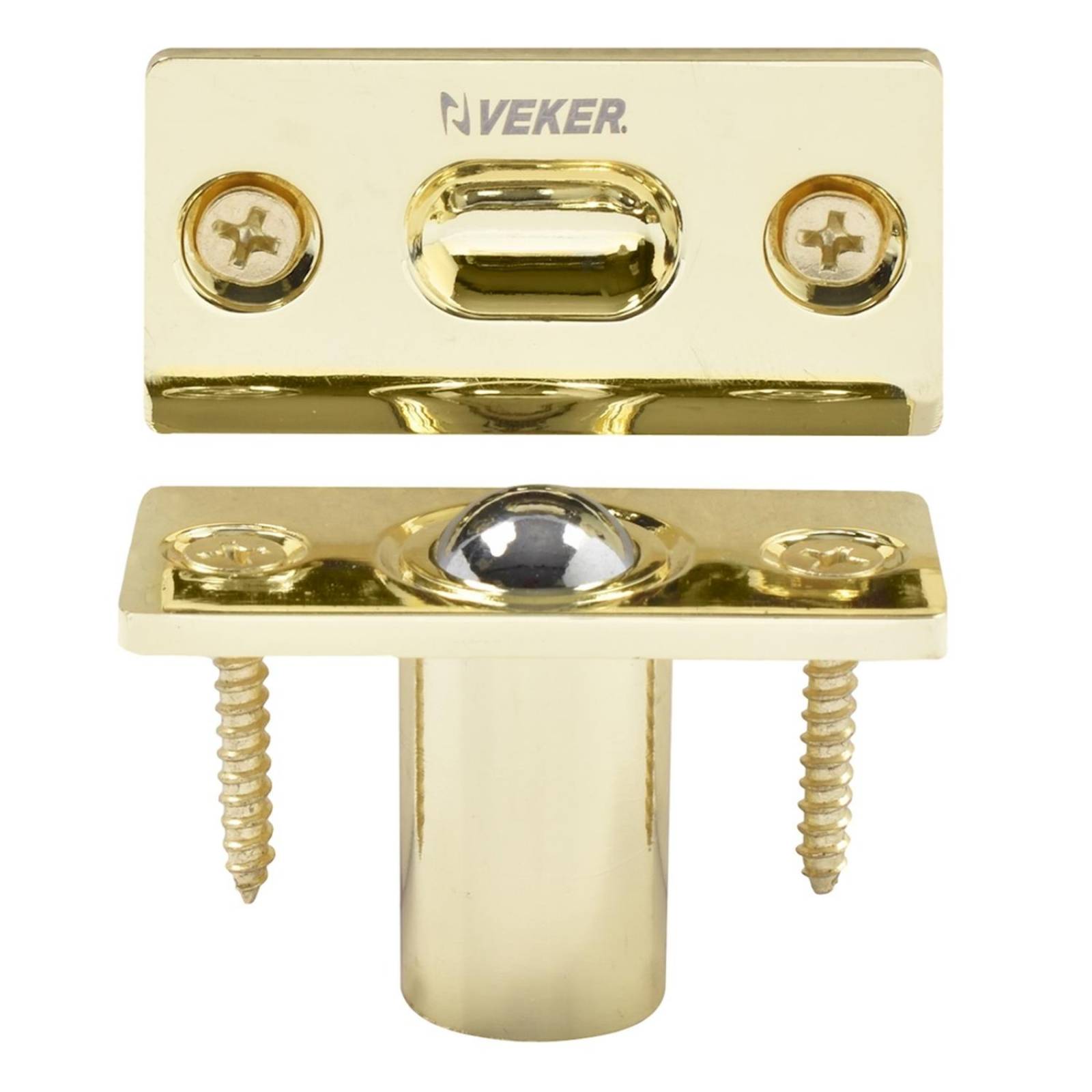 Resbalón empotrable para puerta 2.54 x 6.35 cm dorado