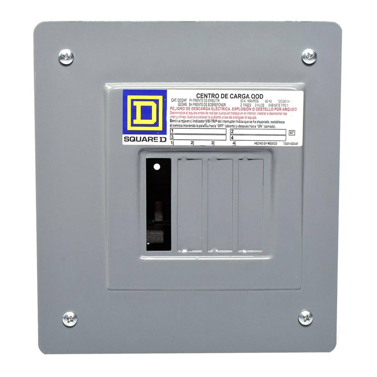 Centro de carga qod 4 polos 50 a square d
