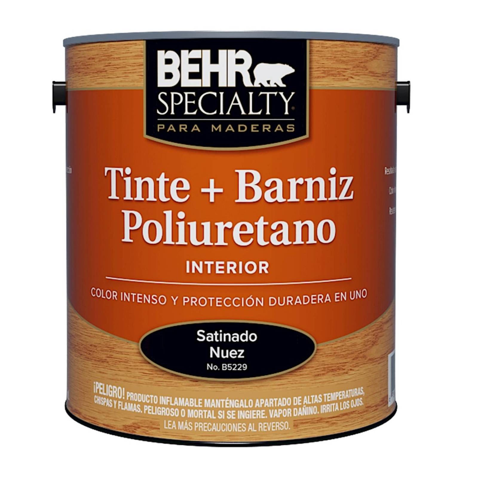 Tinte + barniz poliuretano 946 ml café nuez satina