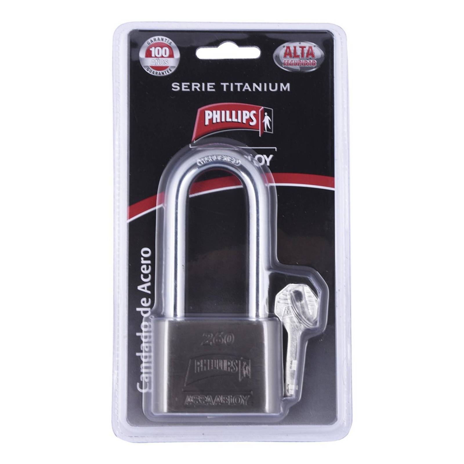 Candado de acero largo de 60 milímetros