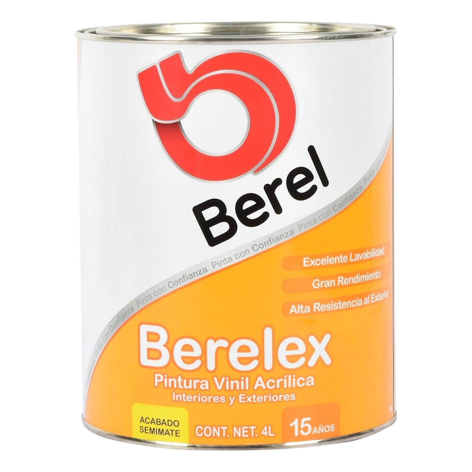 Pintura berel vinil acrílica blanco 4 l