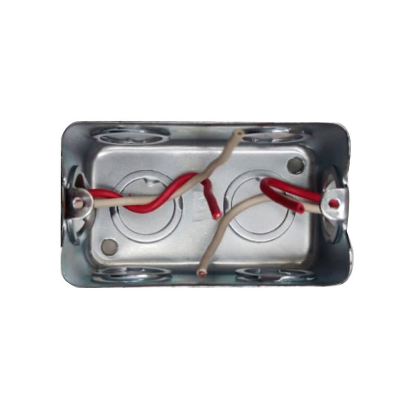 Caja de registro galvanizada rectangular de 4 x 2 pulgadas (9.5 x 5.4 cm)