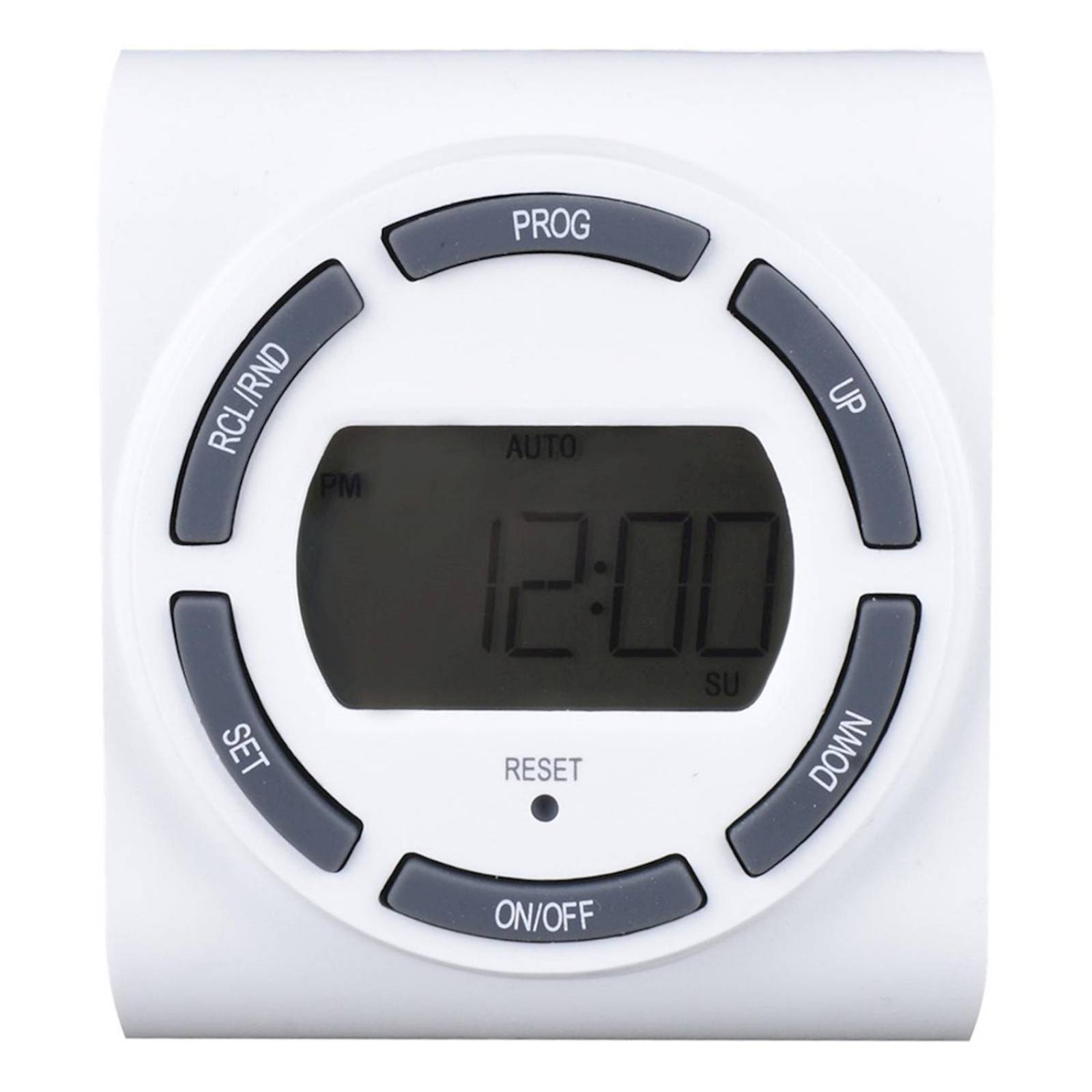 Temporizador digital programable 2 servicios 7 días blanco