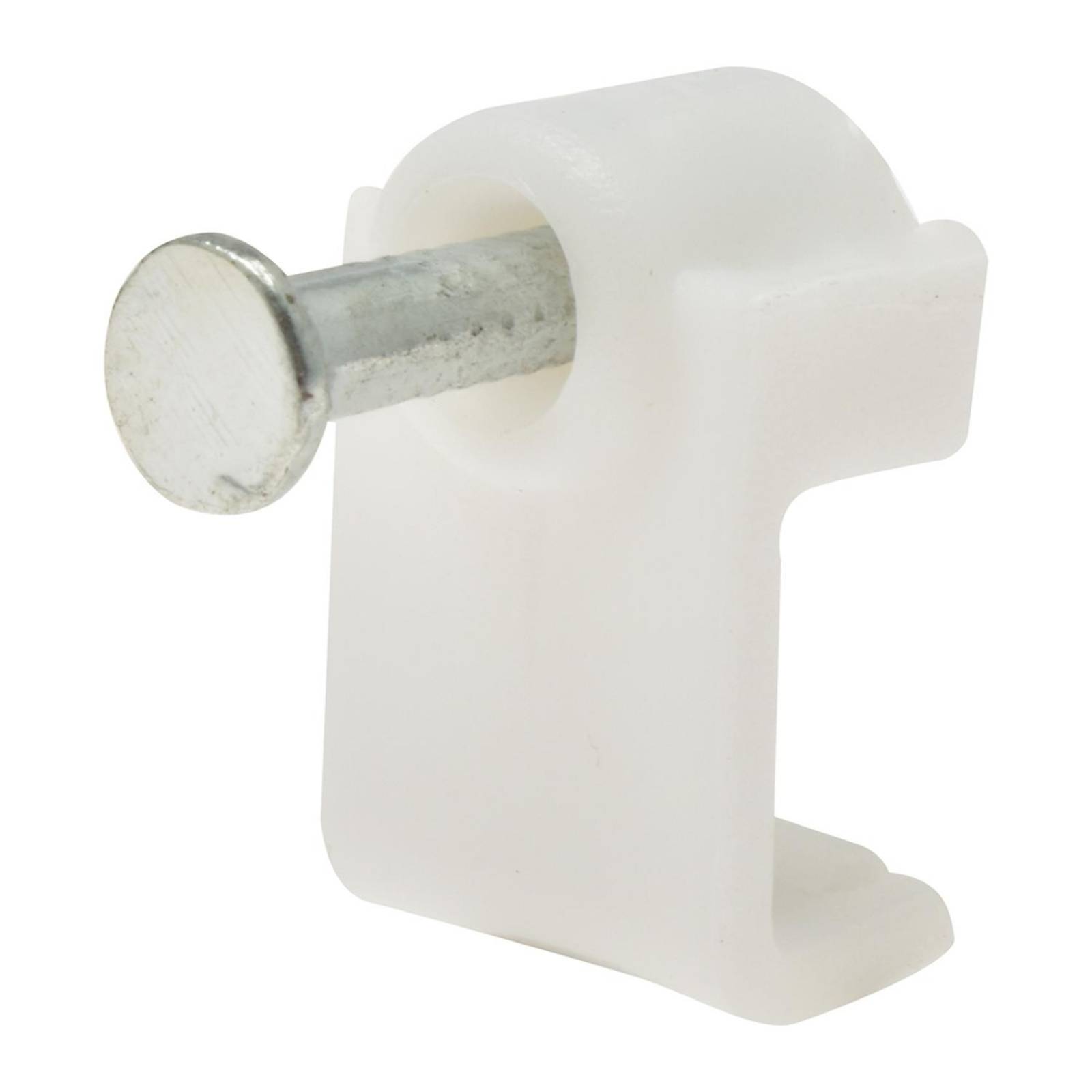 Grapa para cable plano 3/4 de pulgada 12 piezas blanco