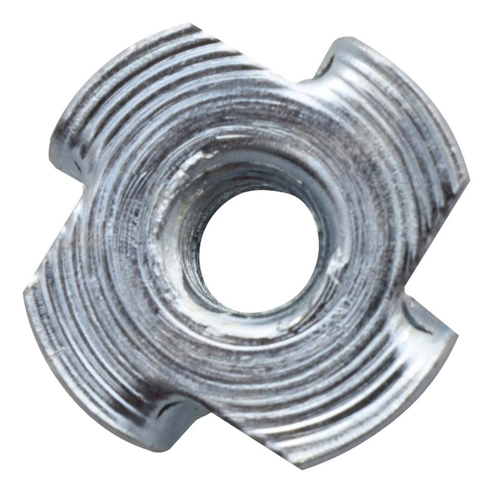 Tuerca en t 5/16 de pulgada plata 2 piezas