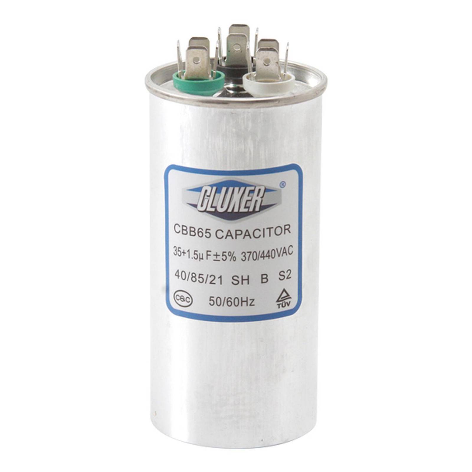 Capacitor de trabajo doble 35/15mf 440vac cluxer