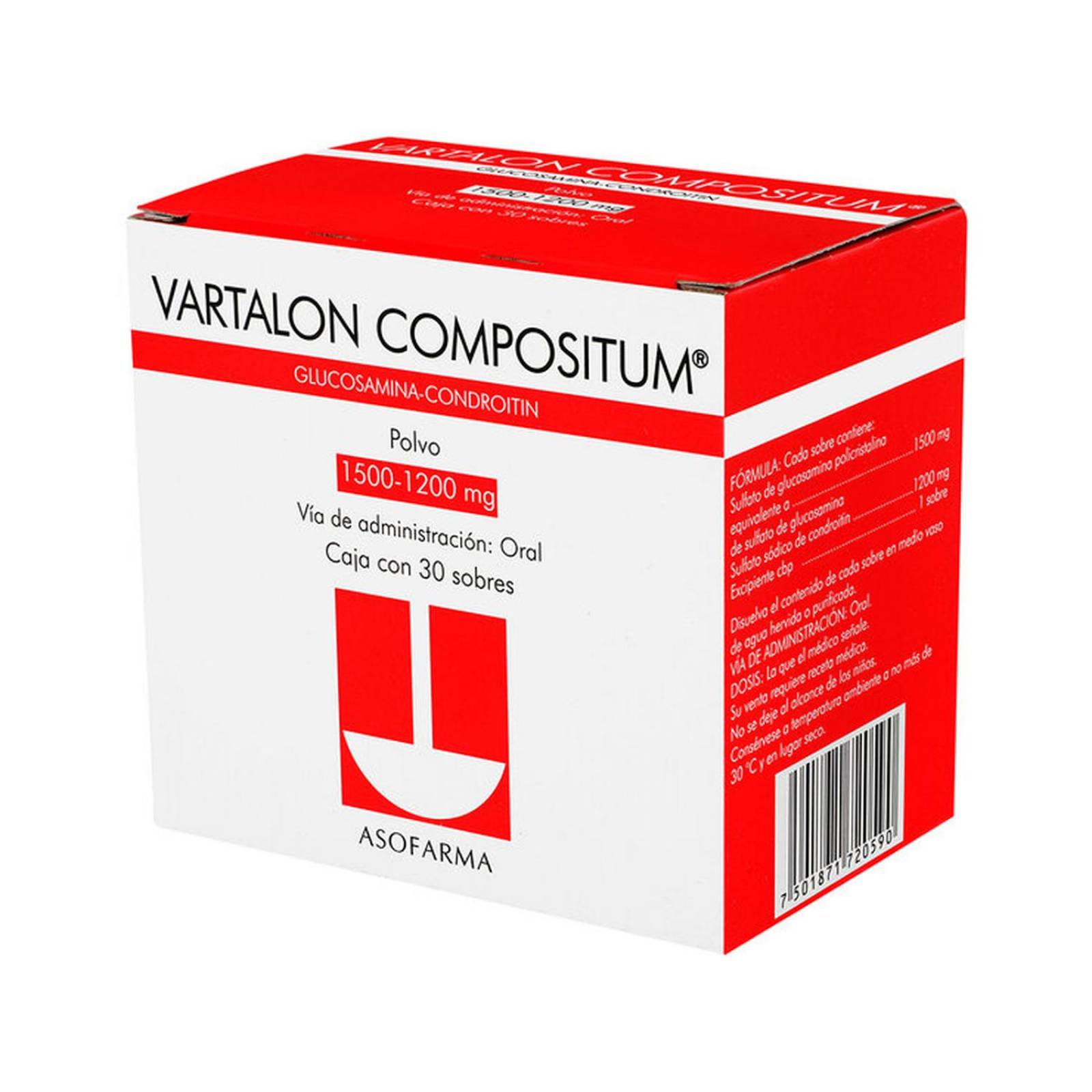 Vartalon Compositum Polvo 1500/1200 mg 30 Sobres