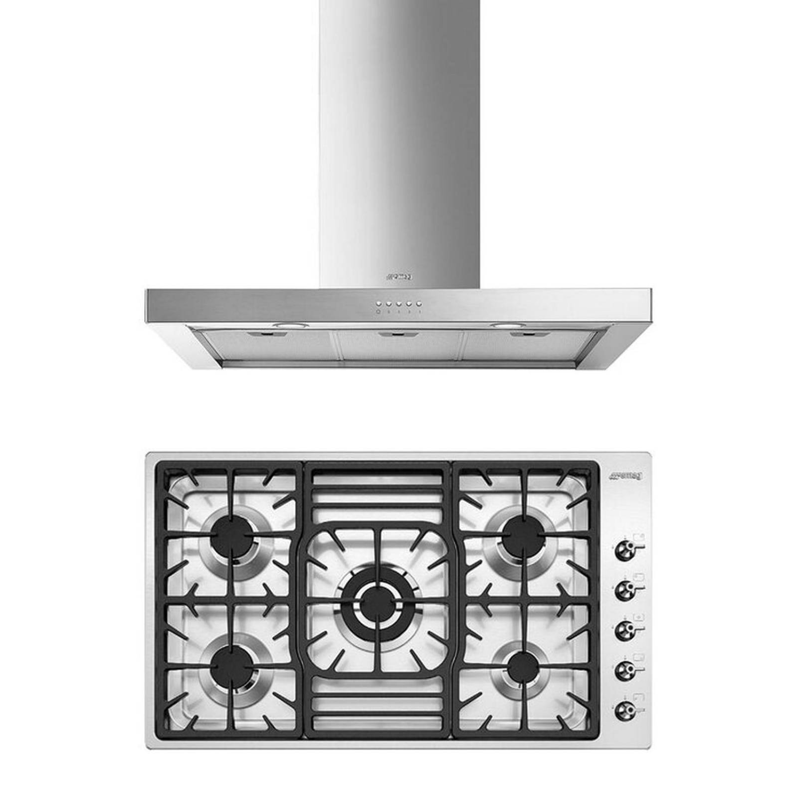 Smeg Combo Parrilla 90cm más Campana 90cm