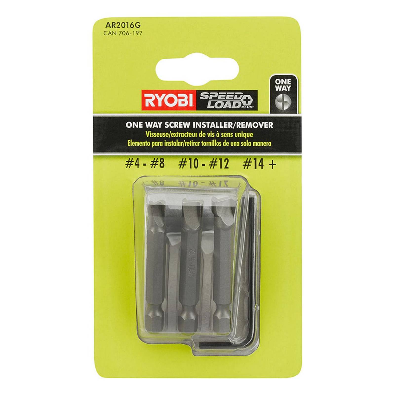 Kit instalador/extractor de tornillos unidireccionales ryobi