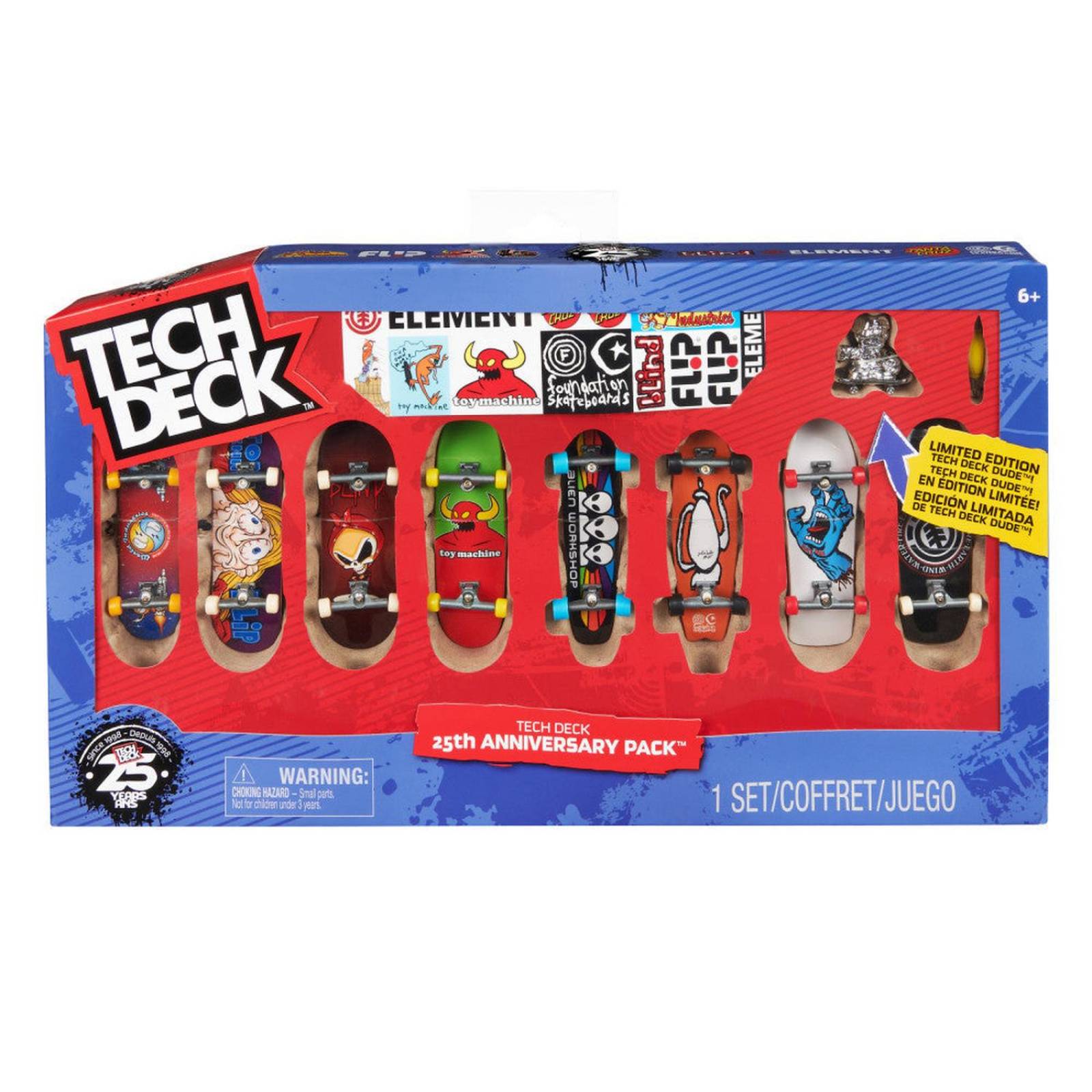 Tech Deck: Set De 8 Patinetas 25 Aniversario