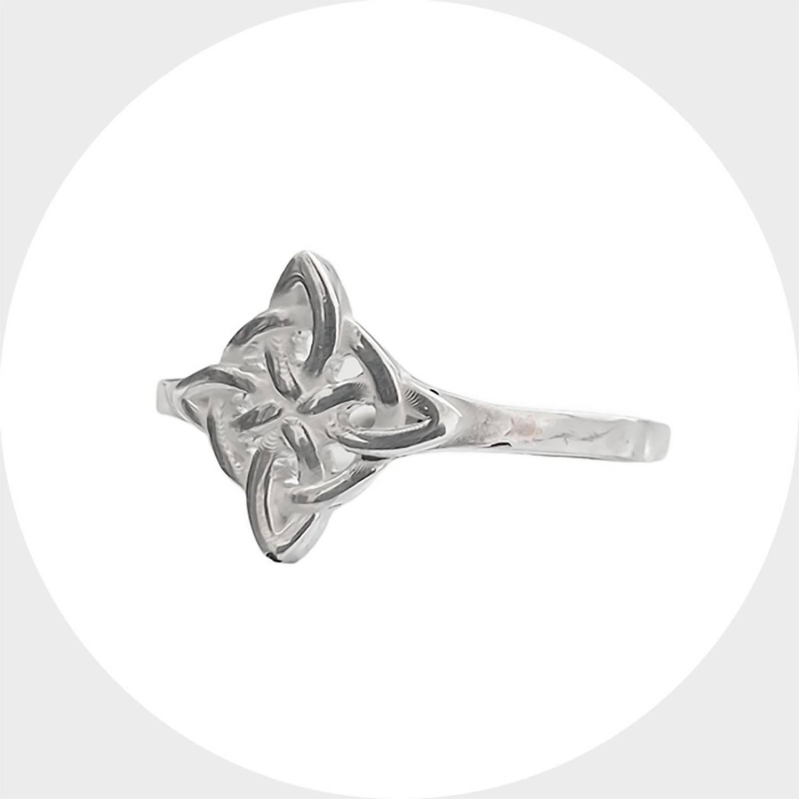 Anillo Nudo De Brujas Celta En Plata 925 Fabricado A Medida 10 Plateado