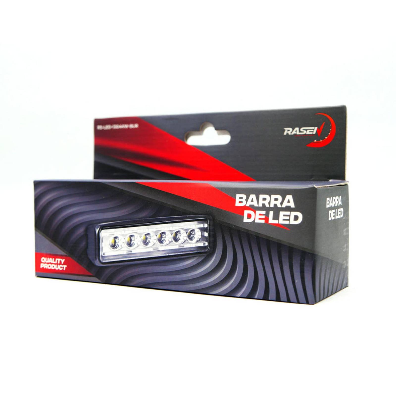 Barra Para Moto Rasen 6 Led Luz Blanca Contorno Con Estrobo