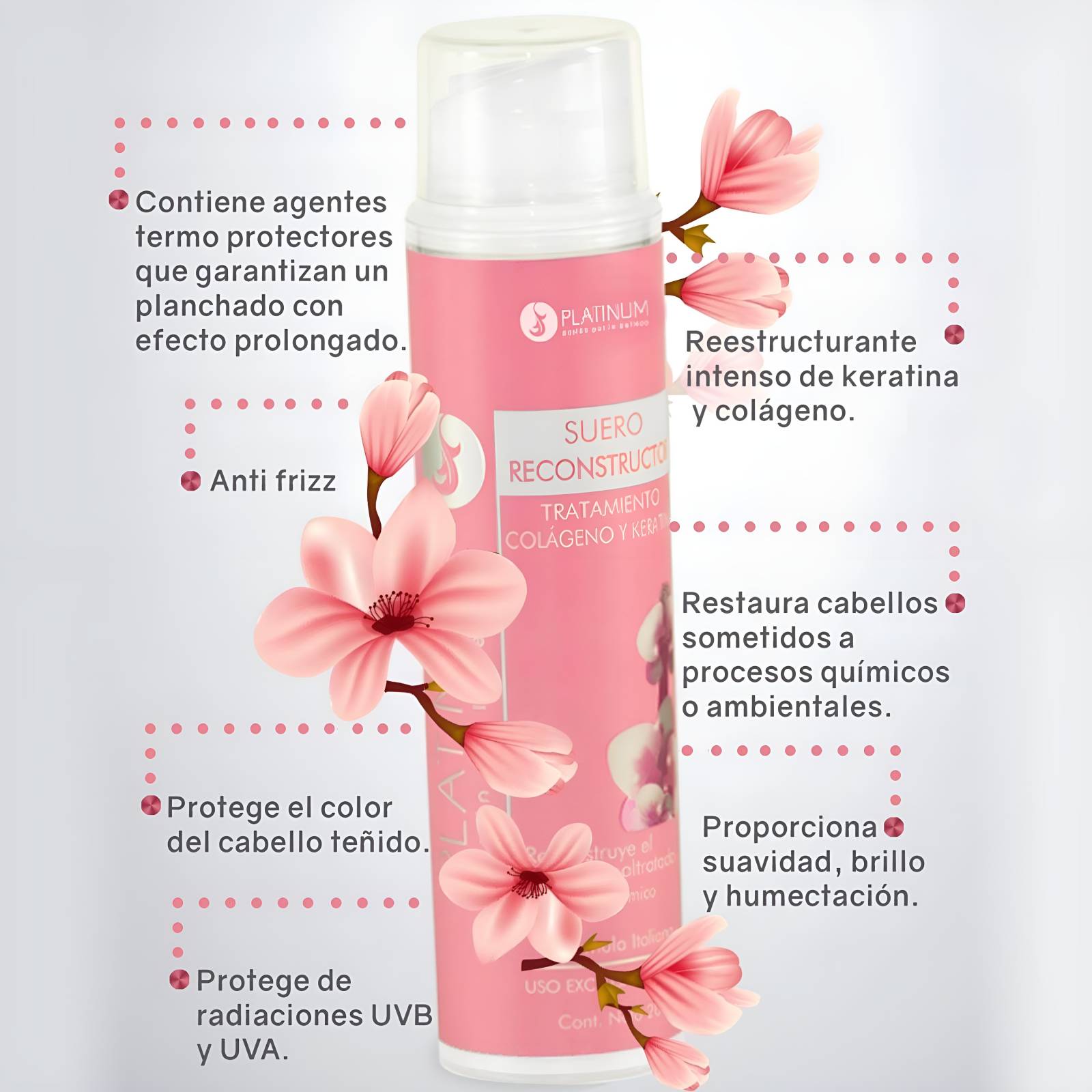 ecomlab Tratamiento Capilar Platinum Suero Reconstructor Colágeno Y ...