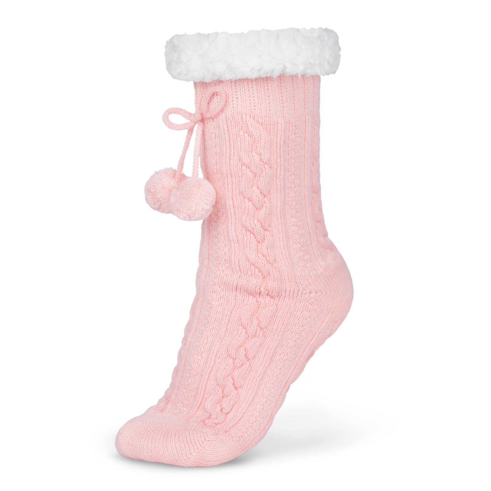 Calcetines Invernales Térmicos Borrega/ Antiderrapante 1 Par Rosa con ...