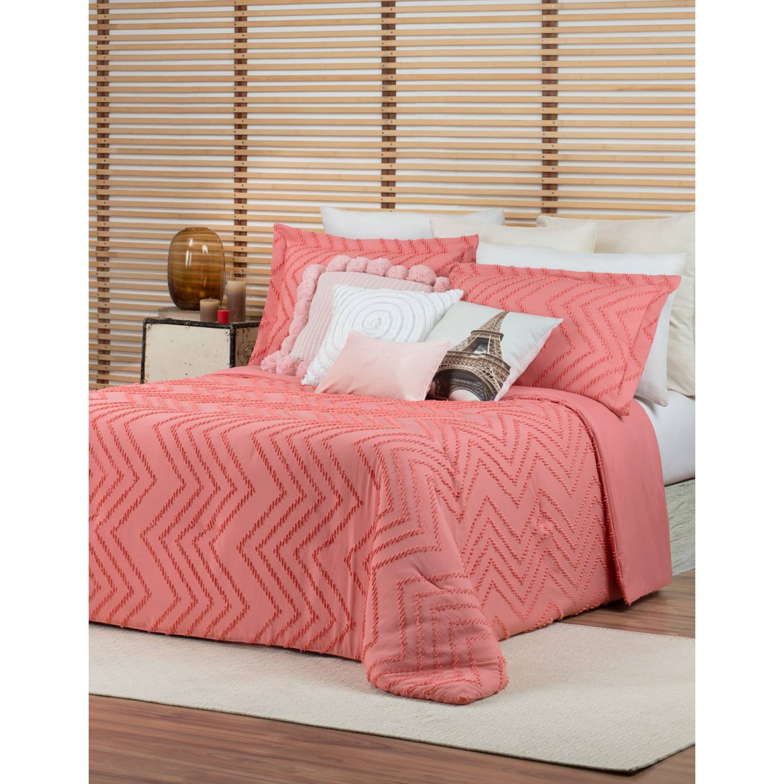 Edredón Ligero King Size Luxus más Incluye 2 Fundas Anabel ESQUIMAL.