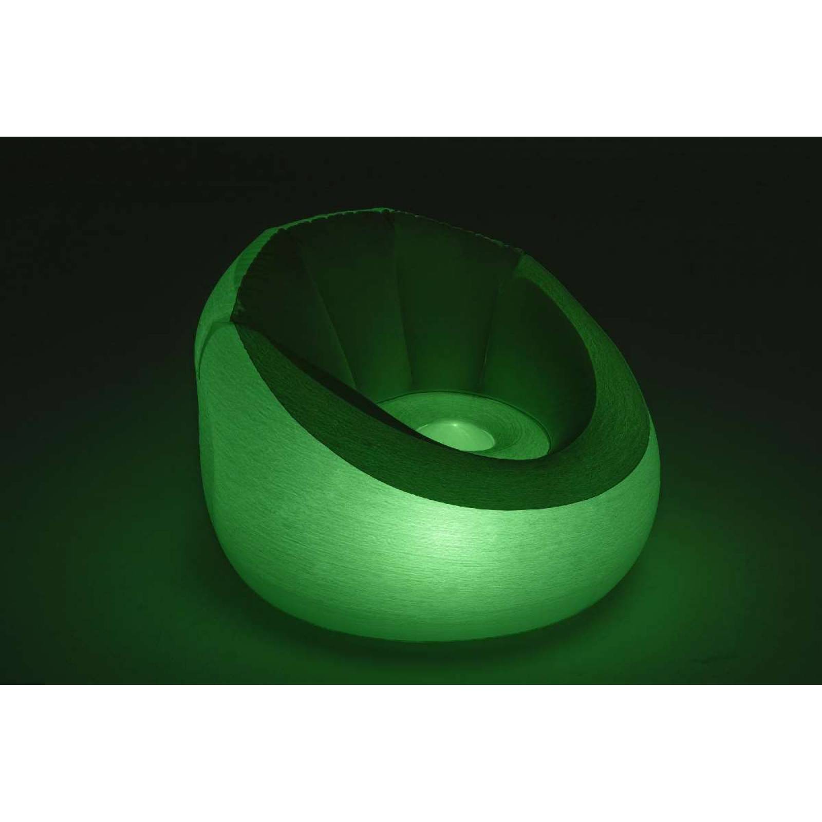 Sillon inflable individual 1 modelo color coral luz led 1.02m x 97cm x ...