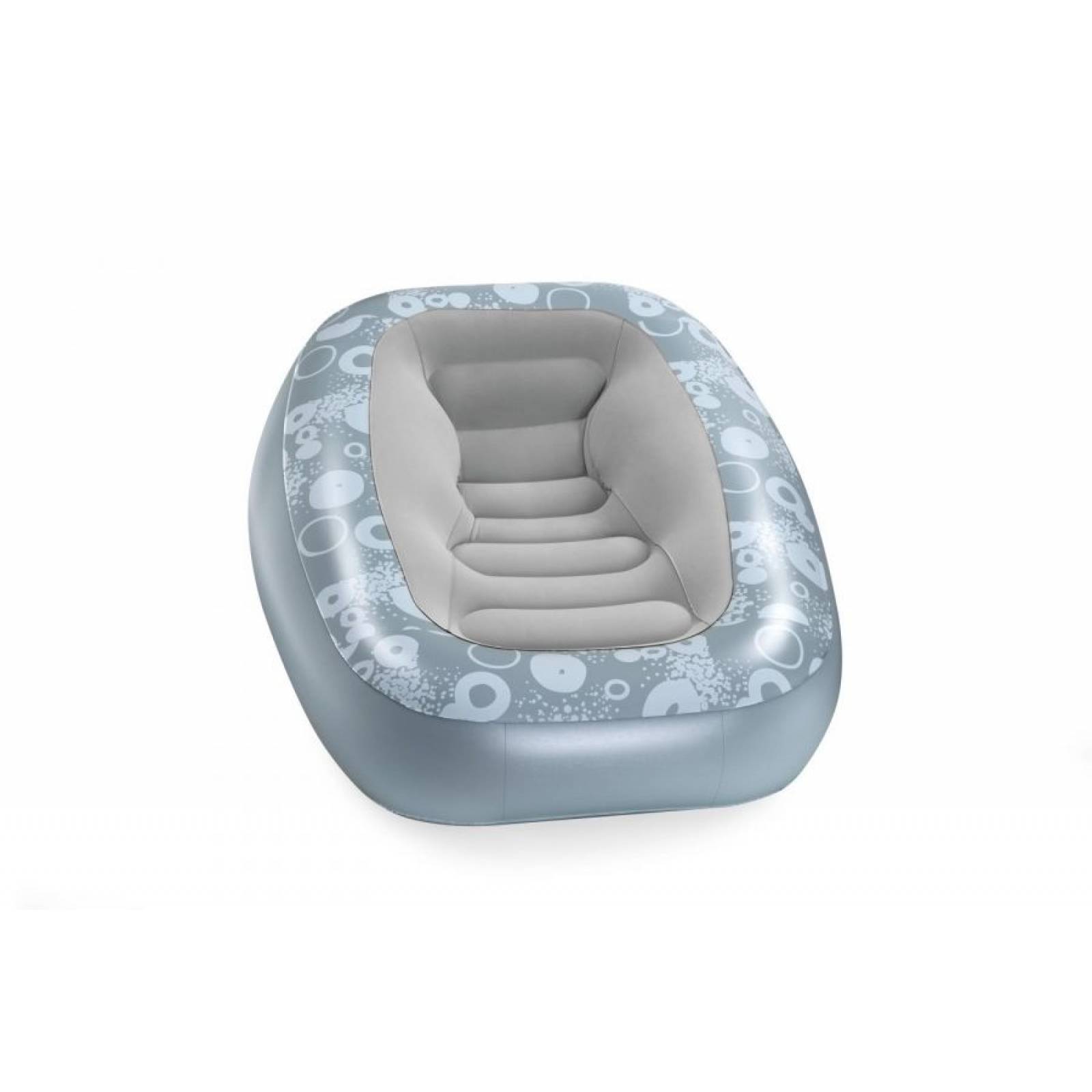 Sillon inflable individual 1 modelo color plata 1.52m x 1.27m x 76cm ...