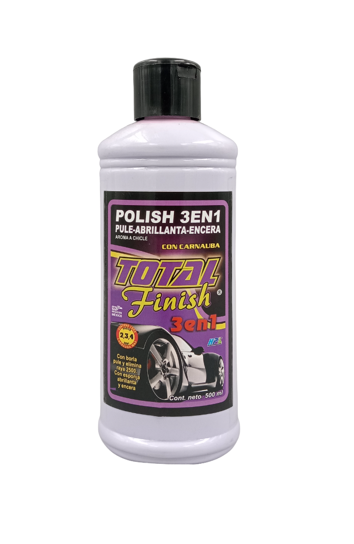 POLISH 3 EN 1, PULE, ABRILLANTA Y ENCERA. CON CARNAUBA, HP PRODUCTOS ...