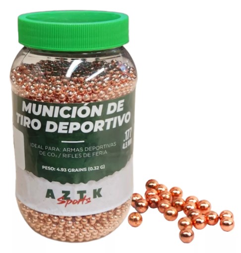 Balines Munición De Acero Cobrizada 4.5mm 6000 Pzs Co2 Feria
