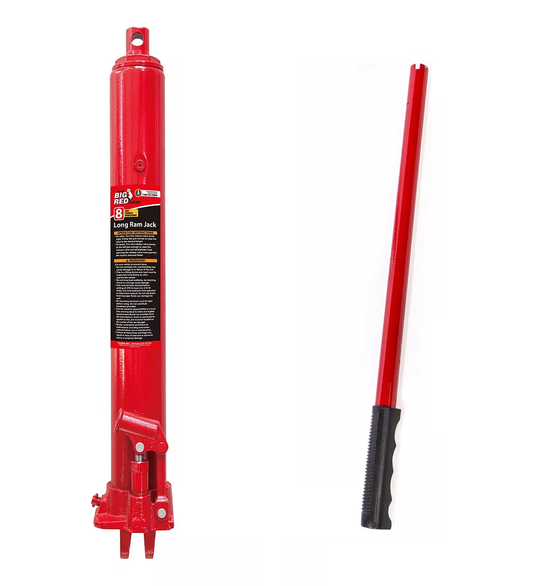 Gato Hidráulico 8 Ton Para Plumas 3 Ton Thorn Tools Rojo