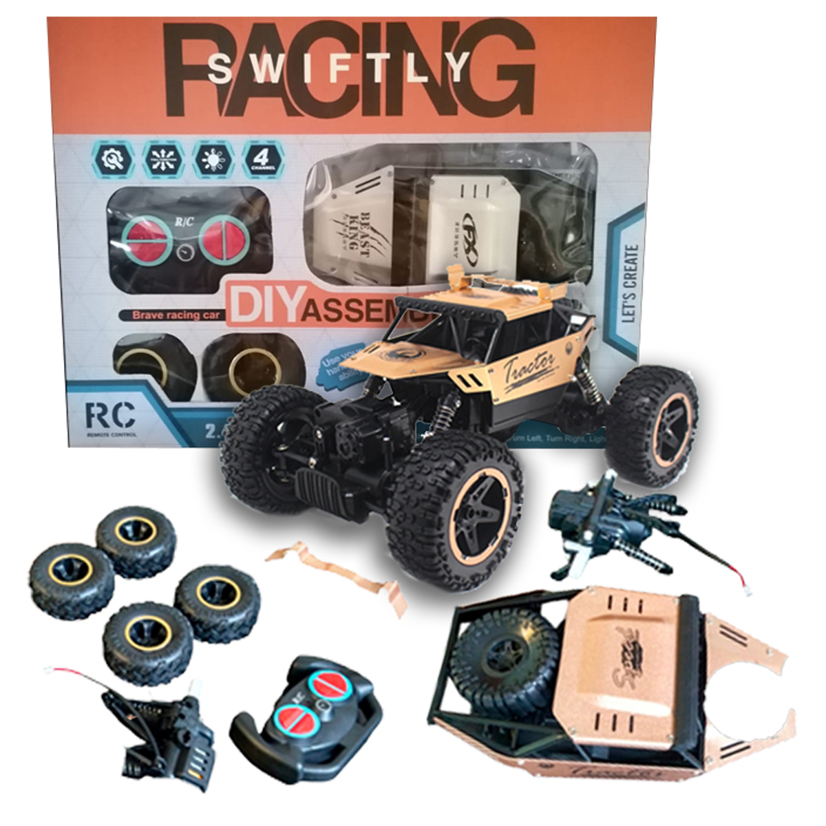 Carro A Control Remoto Para Armar Kit Educativo Con Control Niños color ...