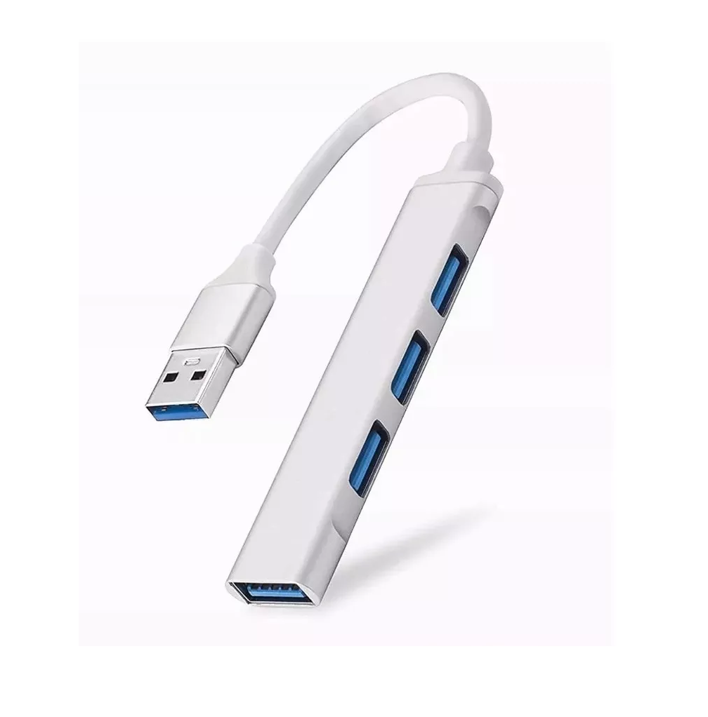 Adaptador Multipuerto Hub Delgado De 4 Puertos Usb 3.0 B Blanco
