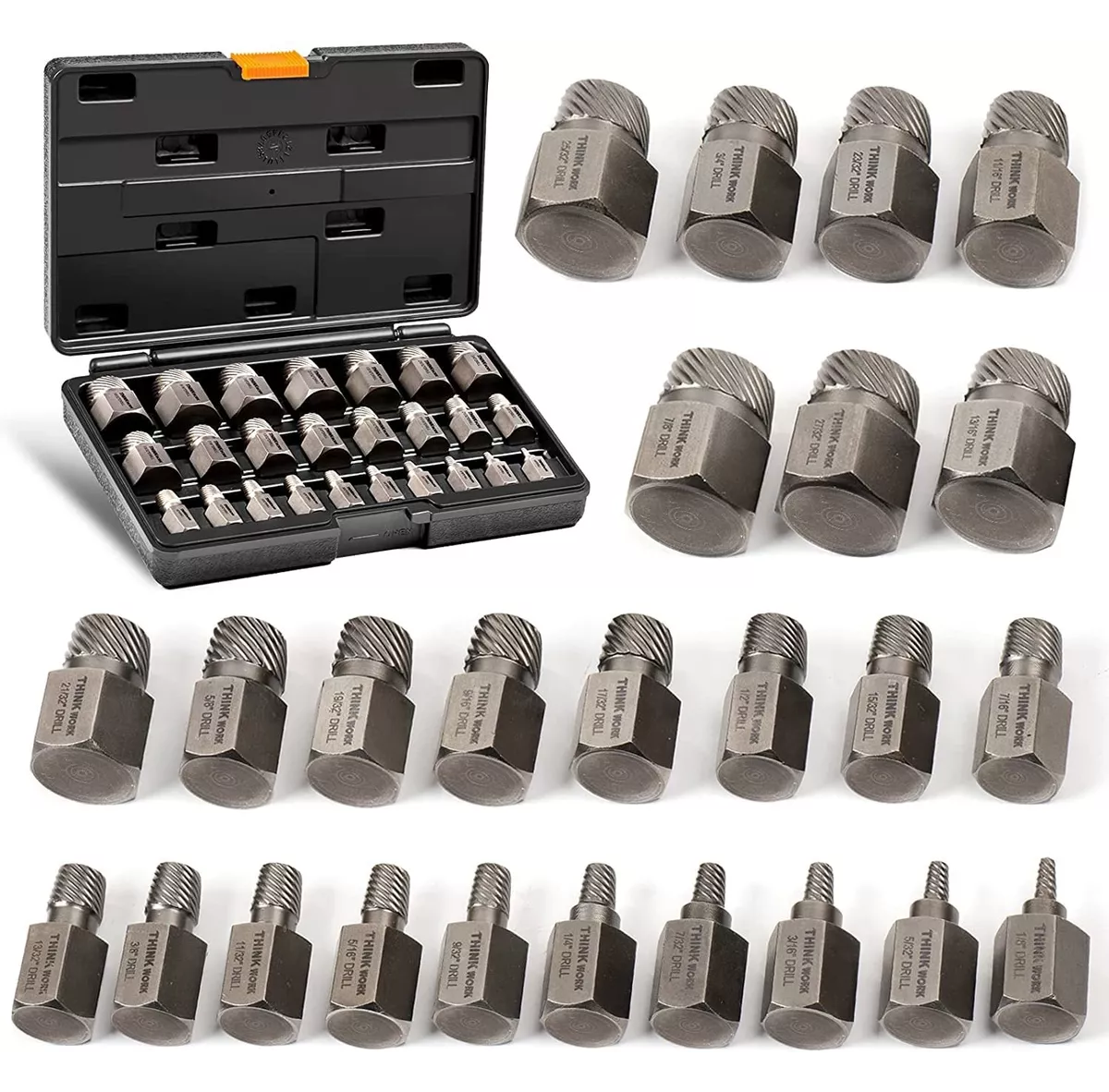 Juego De Extractores De Tornillos De Pernos 25 Pzs Gris/Negrro