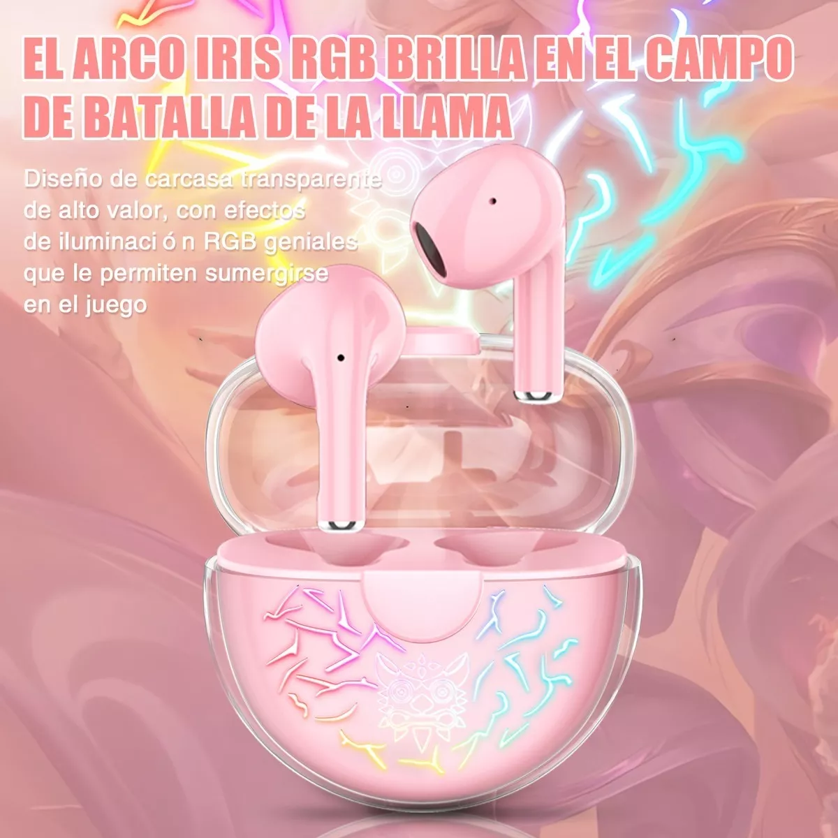 Audifonos In-ear Inalámbricos Rosados Color Rosa