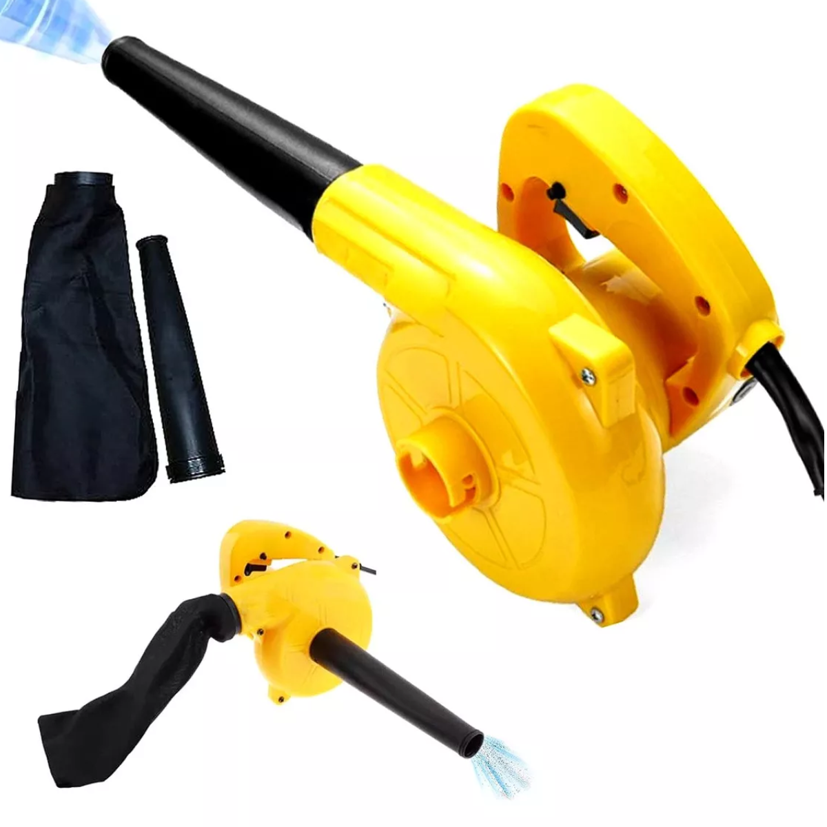 Sopladora Aspiradora De Aire Electrico Portatil 750w 110v Amarillo