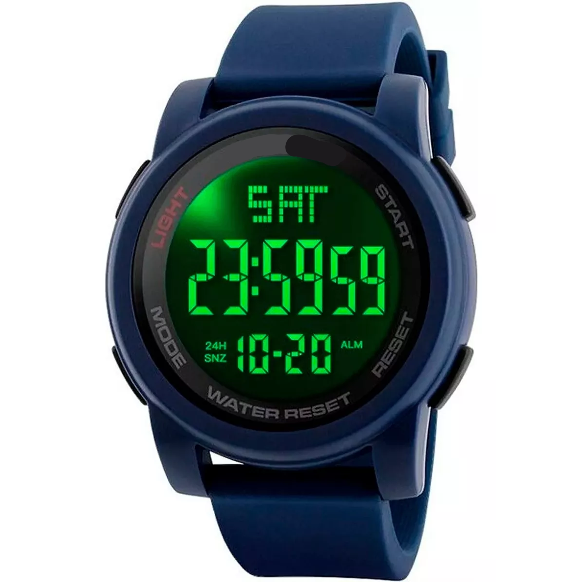 Reloj Cronometro Hombre Azul Color Del Bisel Negro (Azul)