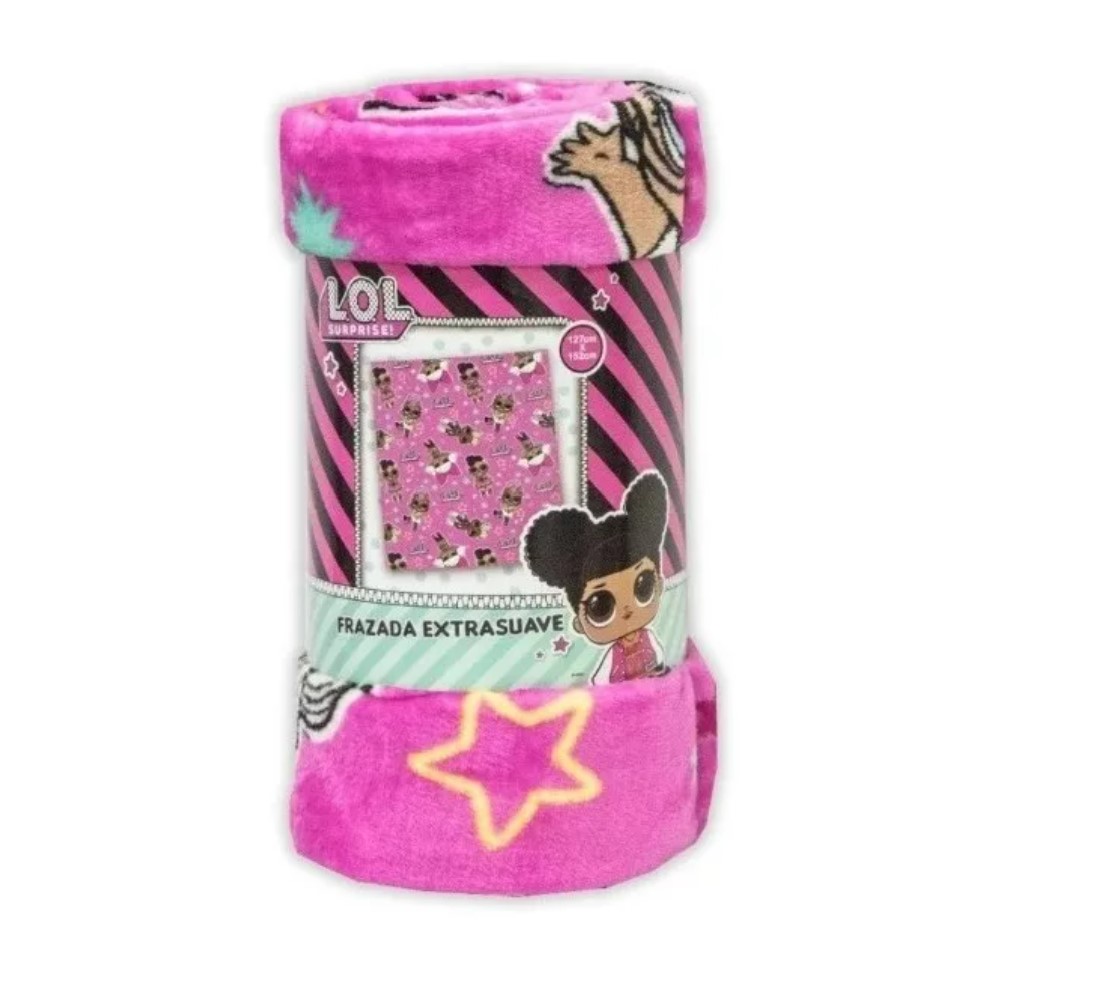 Cobija Frazada Infantil Niña Lol Surprise Súper Suave T.