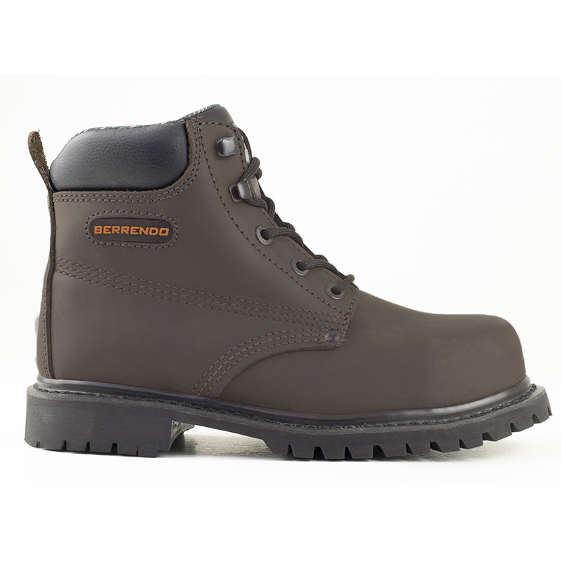 Botas Para Hombre Berrendo Industrial Casquillo Dieléctrico 154 Café Cordones