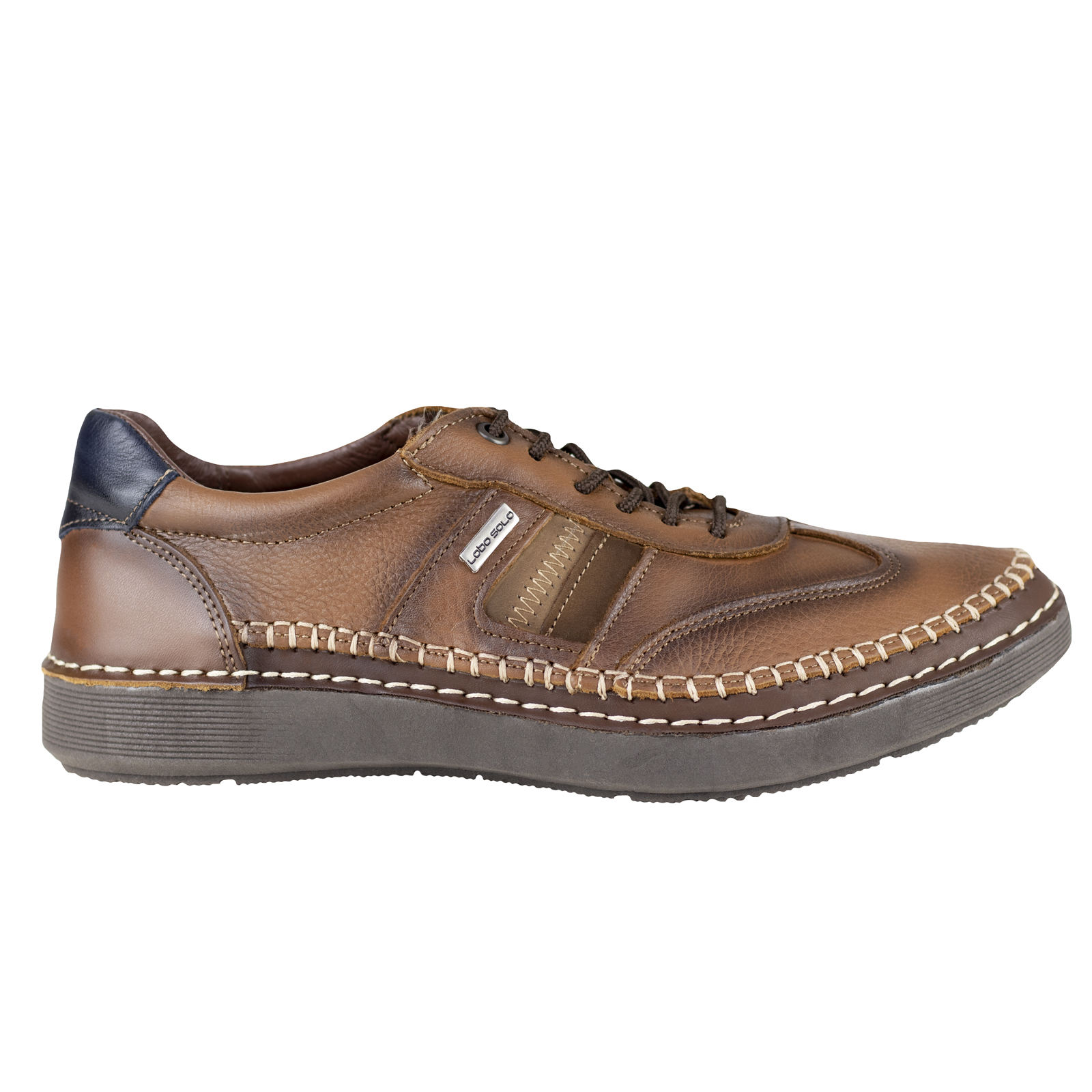 Zapato Derby Urbano Para Hombre Lobo Solo 8154 Cedro Confort