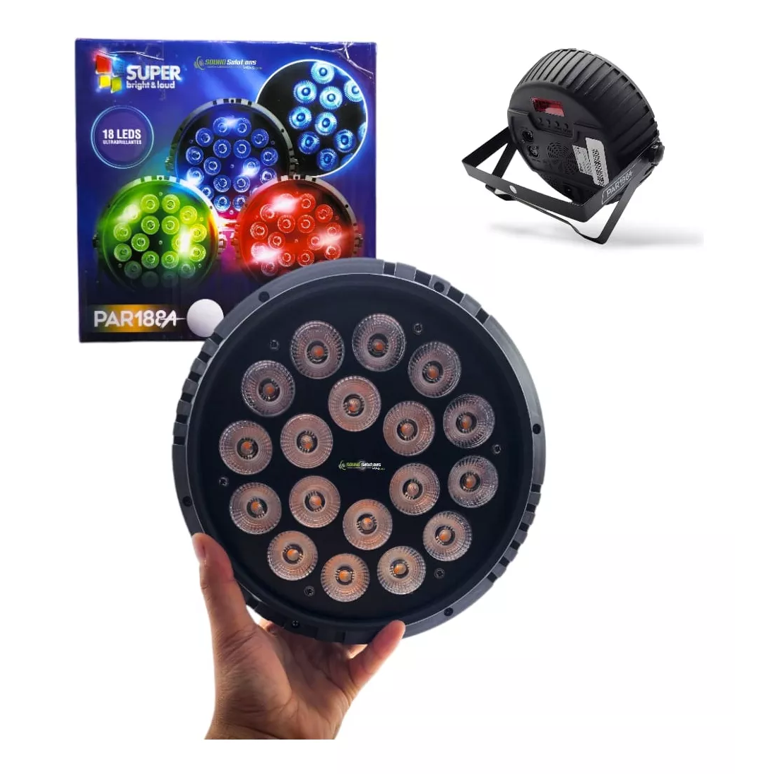 Cañon Led SUPER BRIGHT PAR188W 18x8 W 4 En 1 Rgb+ambar Dmx