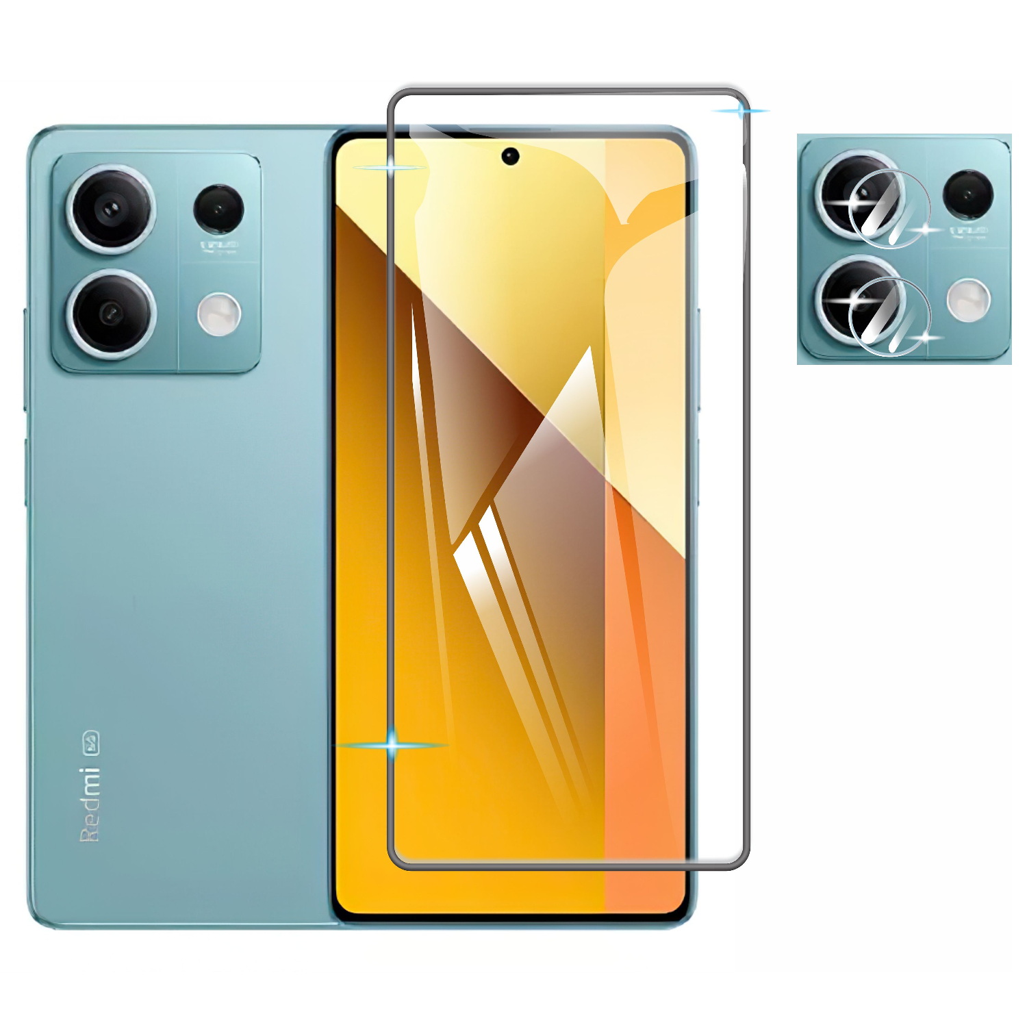 Pack Cristal Templado 9d Para Redmi Note 13 Pro 5G + Micas Camaras