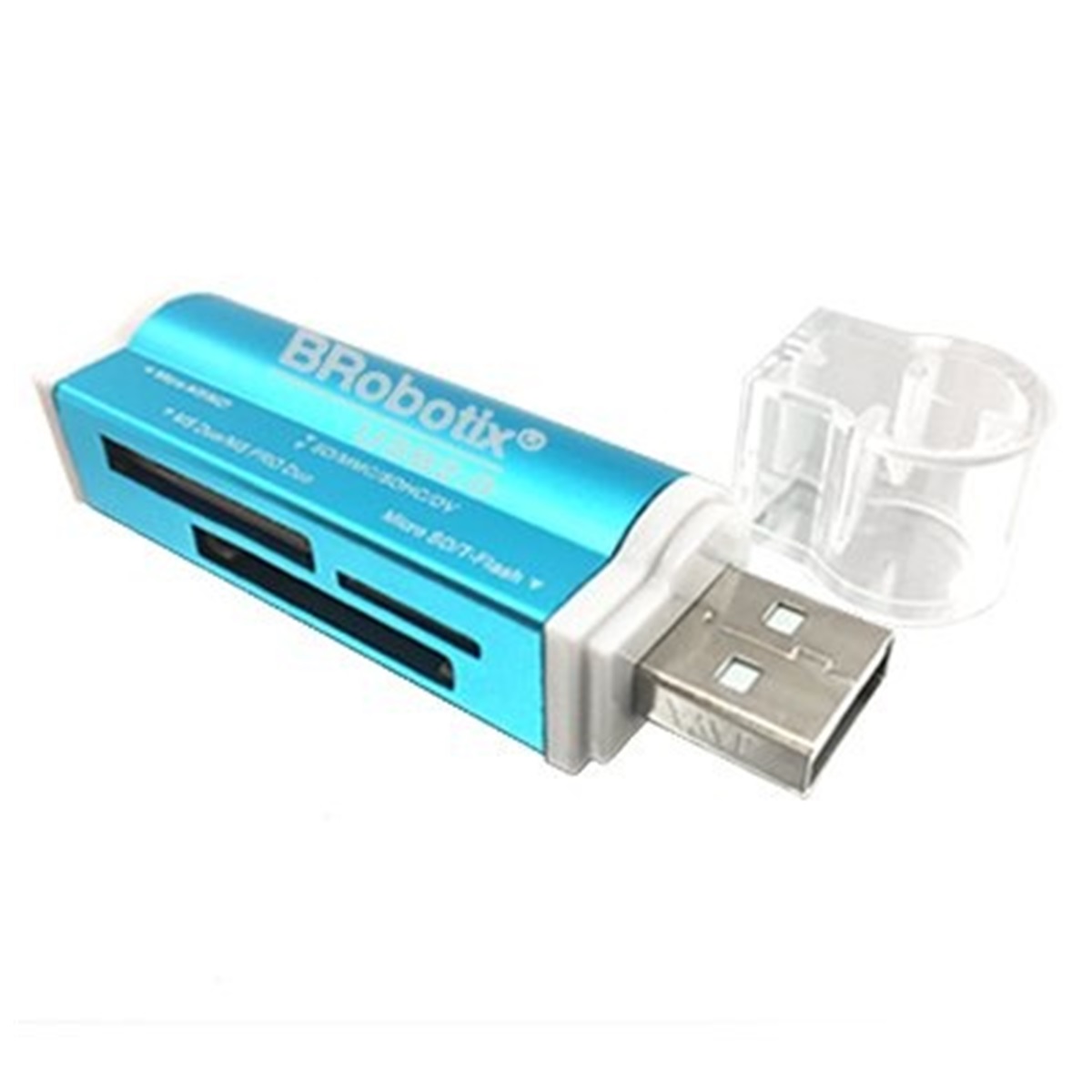 Lector de Memoria USB BRobotix 180420A MS Duo/MicroSD/SD - USB A 2.0.