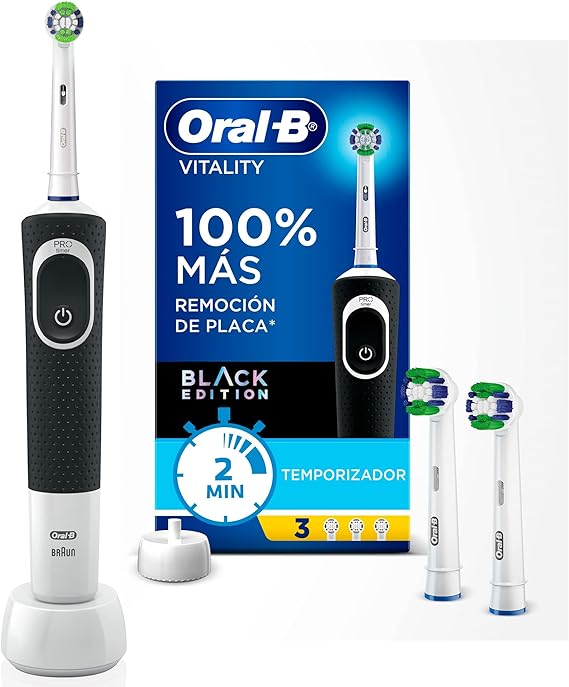 Oral B Cepillo de Dientes Eléctrico Recargable Vitality 100 + Pack 4 ...