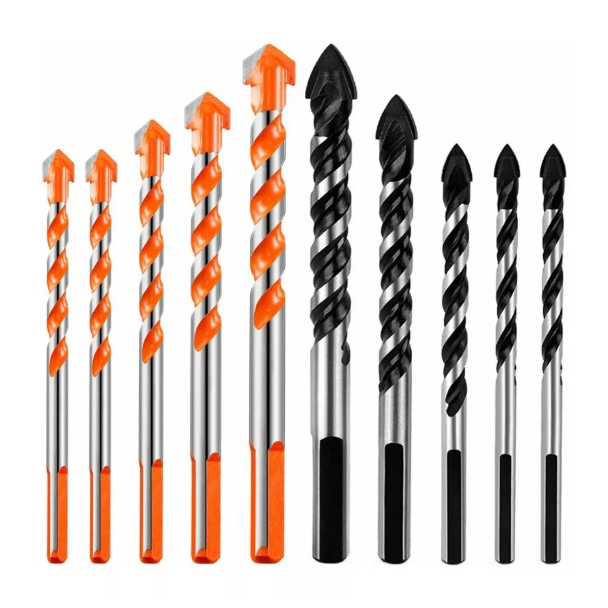 Kit 10 Piezas Multifuncional Brocas Azulejo Pared Concreto.