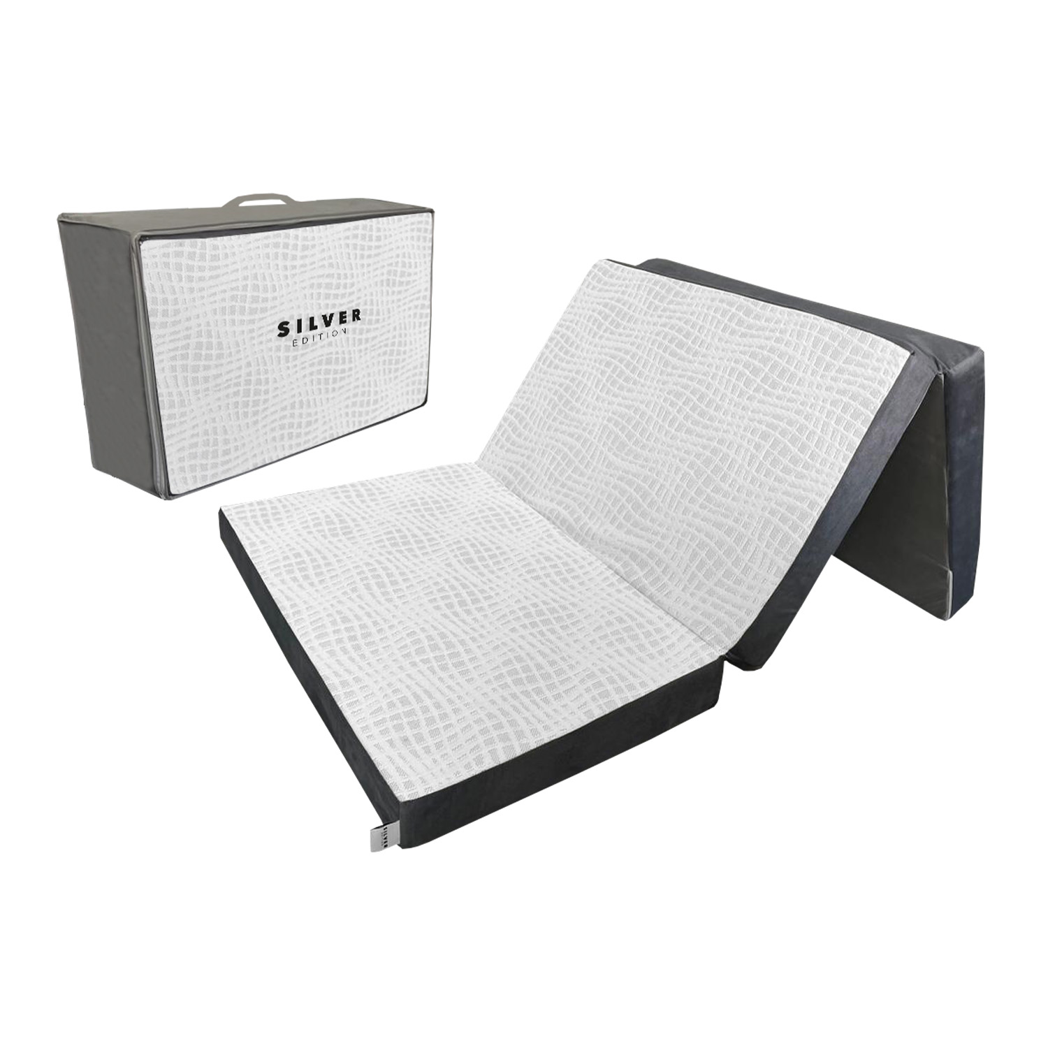 SILVER EDITION Colchoneta Plegable para Visitas o Acampar con Maleta ...