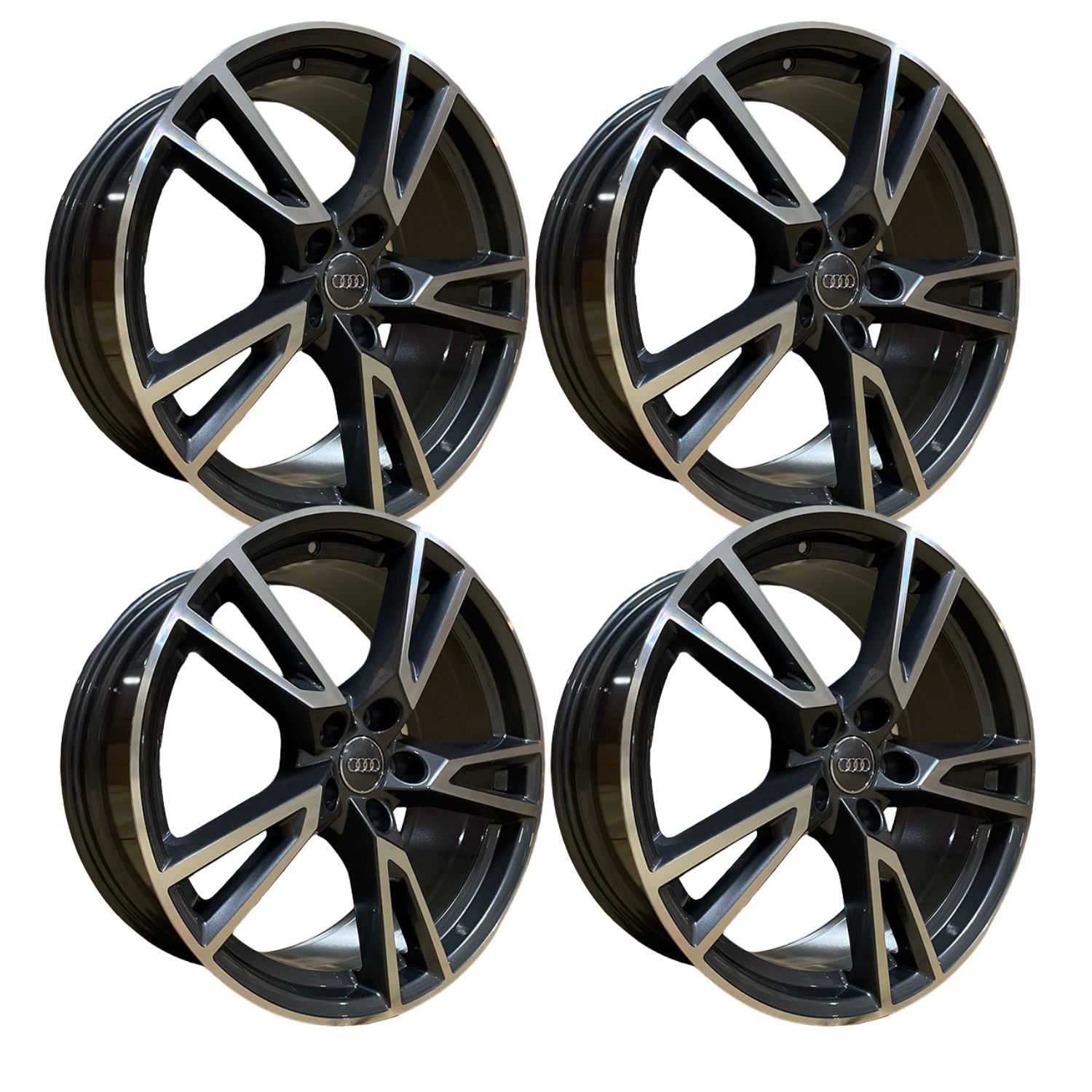 Rines Gun Grey Machine 19 5x112 Volkswagen Jetta, GOLF