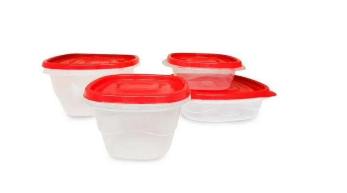 Set de 6 contenedores transparentes con tapa.