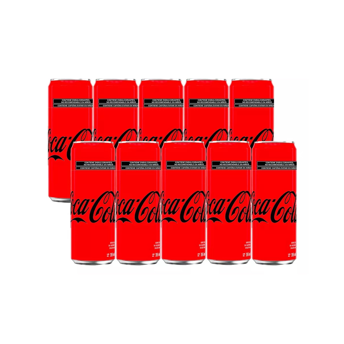 Refresco Coca Cola Sin Azúcar 10 Latas de 355 ml c/u