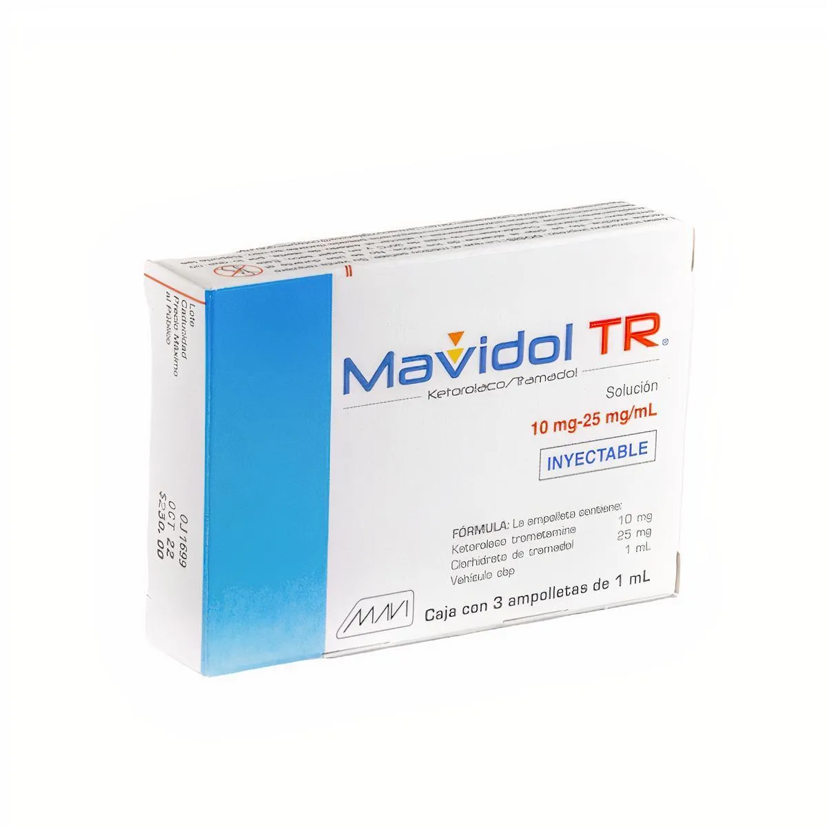 Mavidol TR Solución Inyectable (10 mg/ 25 mg)