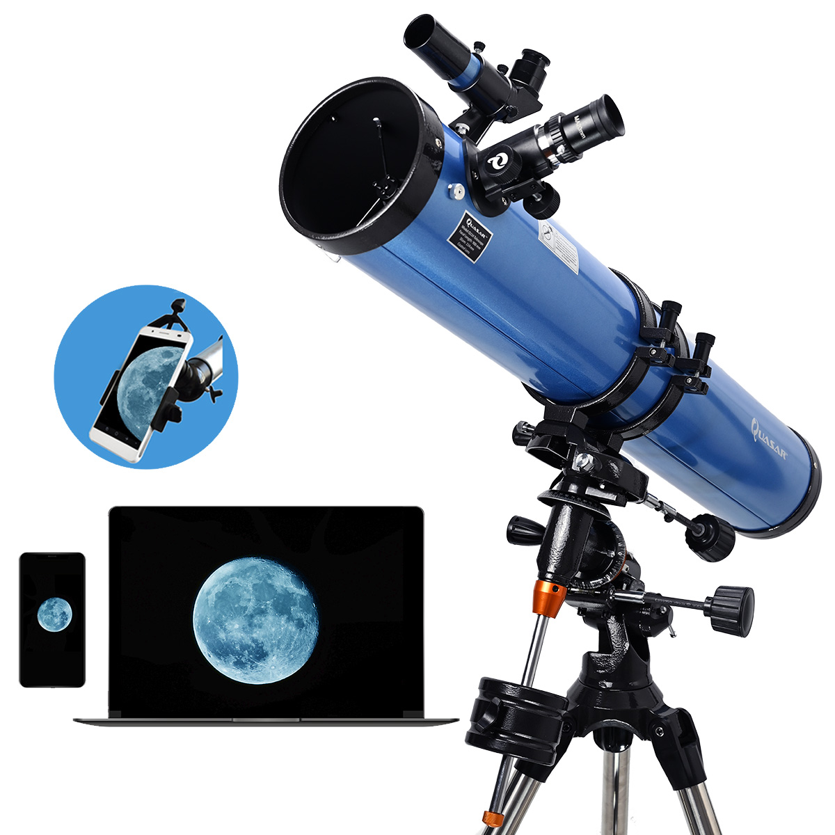 Telescopio Quasar Professional Q114 675x Con Cámara.