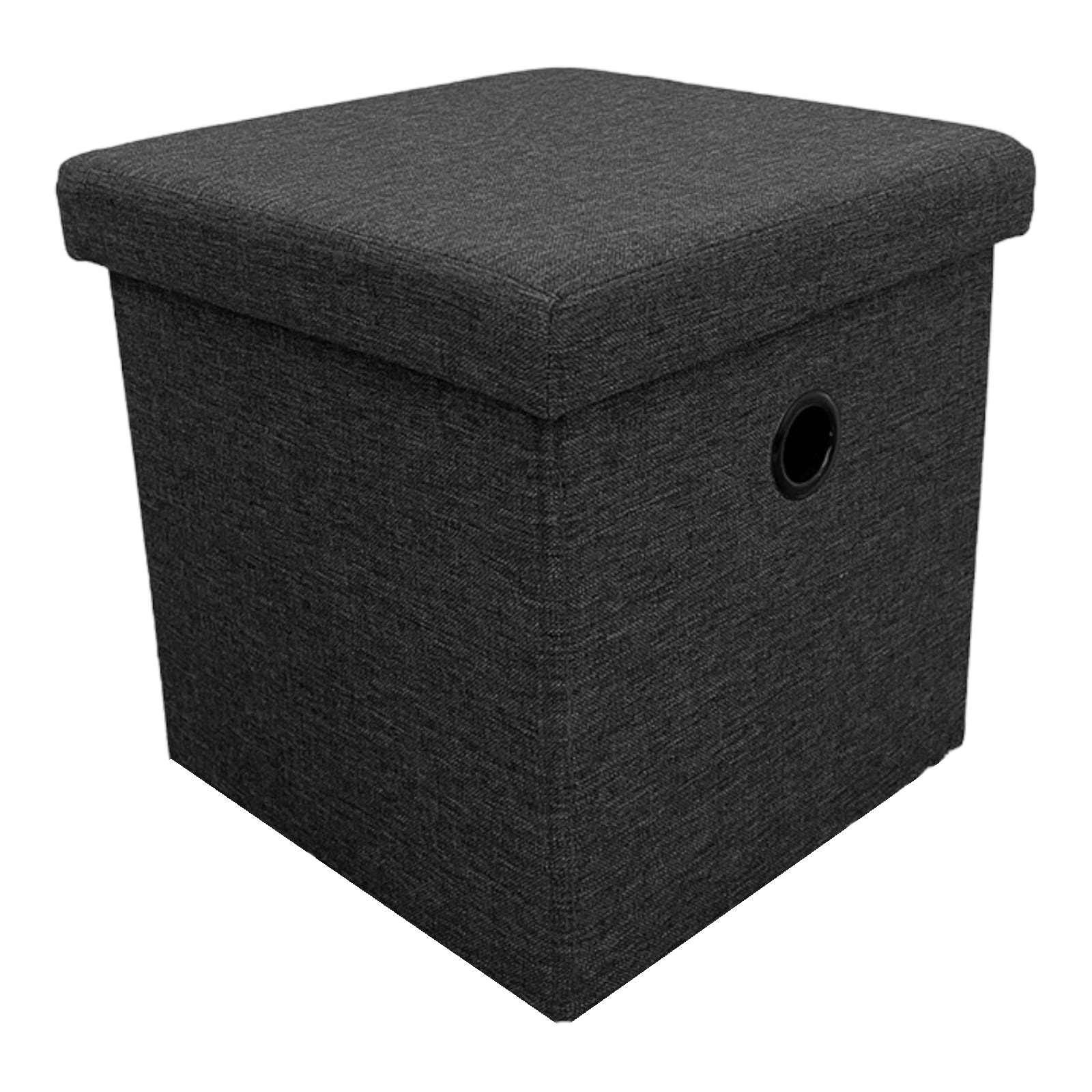 Puff Cubo Organizador Plegable de almacenamiento (TX Gris Oscuro)