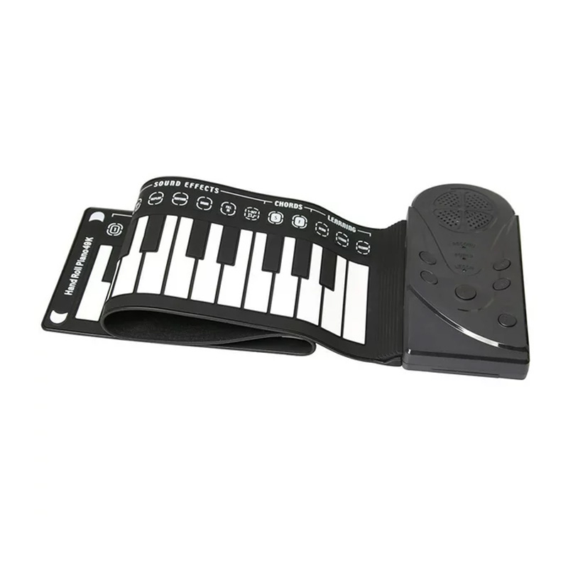Mini piano de práctica portable de silicón.
